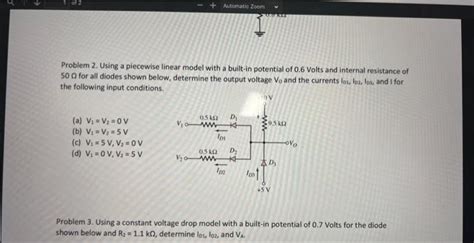 Solved Problem 2 Using A Piecewise Linear Model With A