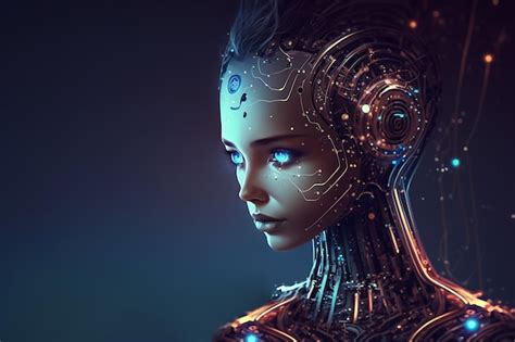 Premium Ai Image Ai Generated Illustration Artificial Intelligence A Microchip In The Cyborgs