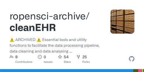 GitHub Ropensci Archive CleanEHR ARCHIVED Essential Tools And