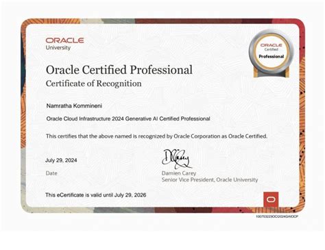 Namratha Kommineni On Linkedin Oraclecloudcertified Generativeai Llm Rag Oci