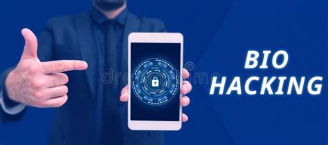 Text Sign Showing Bio Hacking Word Written On Exploiting Genetic