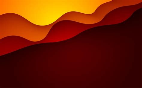 Premium Vector Abstract Orange Red Gradient Wavy Papercut Overlap