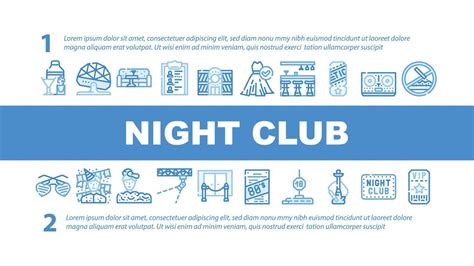 Night Club Dance Party Landing Header Vector 17290753 Vector Art At
