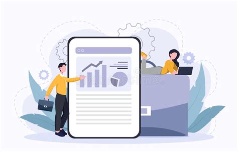 Business Data Analysis Concept Design Vector Illustration Stock