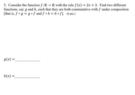 Solved 5 Consider The Function Fr R With The Rule Fx