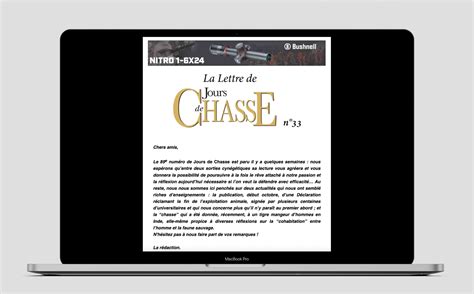 La Lettre De Jours De Chasse N°33 Jours De Chasse