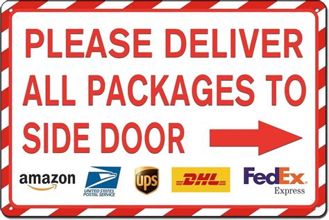 1pc Do Not Leave Packages Here Sign 12 X 8 Inches