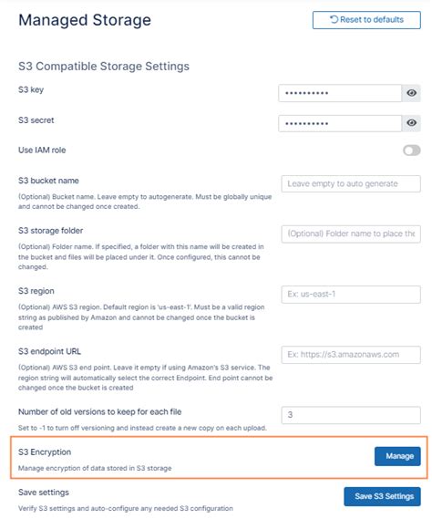 Enabling S3 Storage Encryption Filecloud Docs Server
