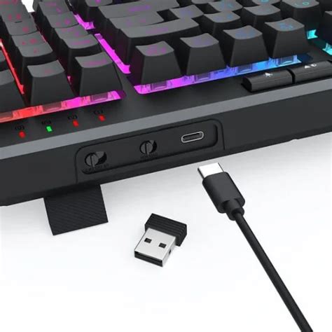 Redragon K517 Varro Wired Rgb Gaming Keyboard With 5 Macro Keys And Wrist Rest