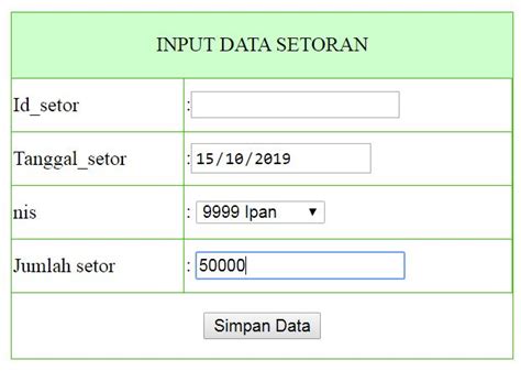 MODULE RPL Membuat Aplikasi Tabungan Siswa Menggunakan PHP MYSQL