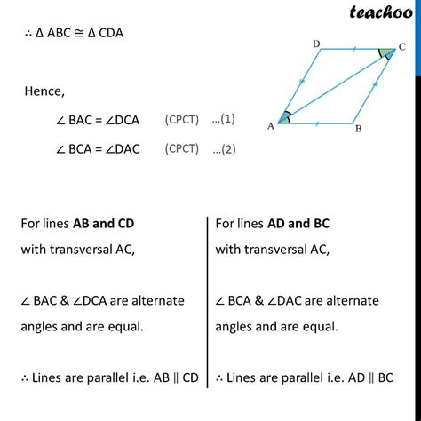 Theorem Class If Both Pair Of Opposite Sides Are Equal
