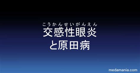 交感性眼炎と原田病の鑑別 疫学前駆症状HLAなど めだまにあ
