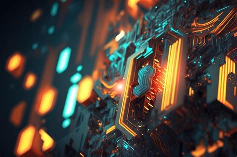 Premium Ai Image 3d Rendering Cyberspace Abstraction Futuristic Technology Digital Abstraction