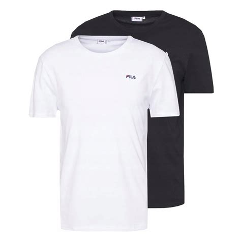 Fila T Shirt Brod Tee 2 Pack Białyczarny Fam008383072 Xxl Czarno