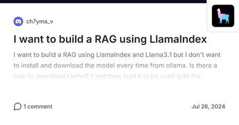 I Want To Build A Rag Using Llamaindex