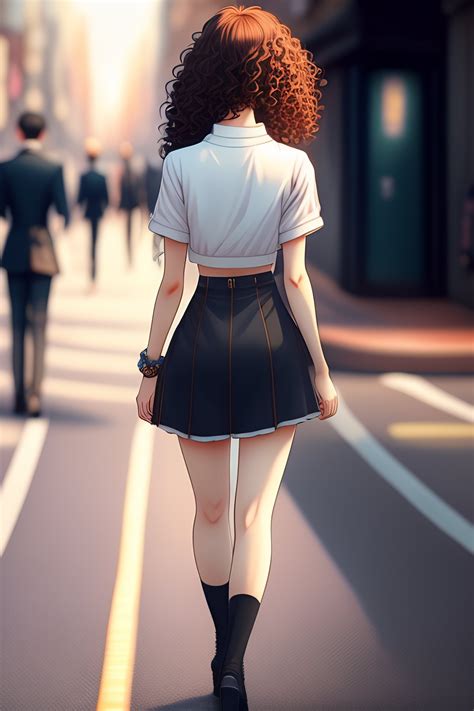 Lexica Anime Style Cute Anime Girl Years Old Back View Far