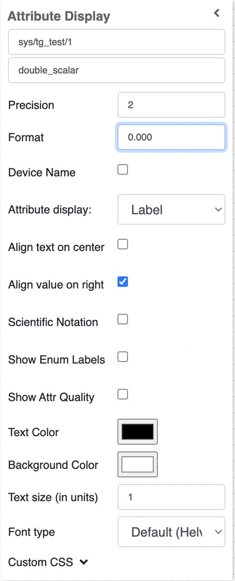 attribute display widget — taranta 2 15 1 documentation
