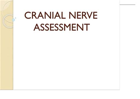 Cranial Nerve Assesment Mpt Sports Mpt2016 Stuvia Us