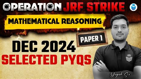 Ugc Net Paper 1 Mathematical Reasoning Dec 2024 Pyqs Ugc Net Paper 1 Pyqs Yogesh Sir Youtube