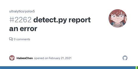 Detectpy Report An Error · Issue 2262 · Ultralyticsyolov5 · Github