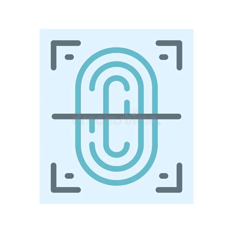 Fingerprint Scan Icon Image Stock Vector Illustration Of Line