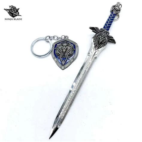 로얄 가드 라이온 헤드 소드 스톰 윈드 쉴드 와우 Wrynn 블레이드 Athkrnl 규율 경 안두인 Lothar 무기 미니 금속