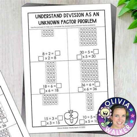 Understand Division As An Unknown Factor Problem Worksheets Grade 3