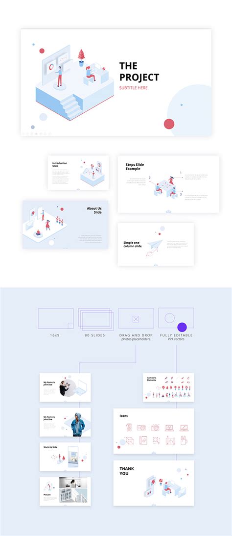 Simple Isometric Presentation Template On Behance