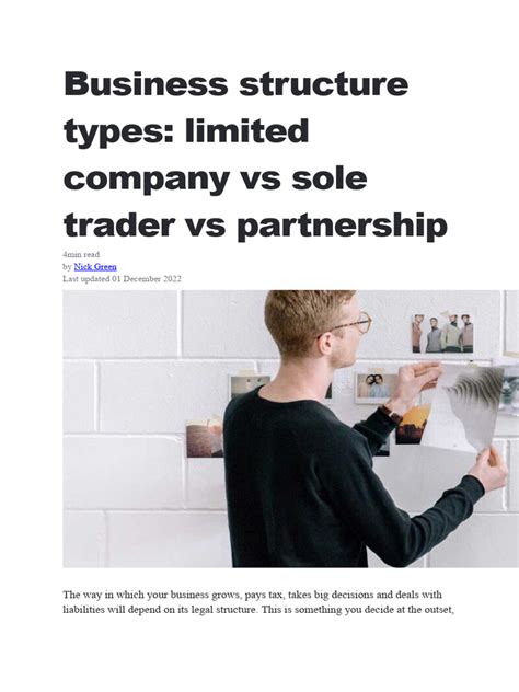 Business Structure Types Legal Doc 2 Pdf Sole Proprietorship