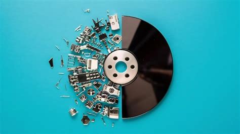 Premium Photo Parts Of A Hard Disk Belonging To Computer Hardware Exploded One By One And Arranged