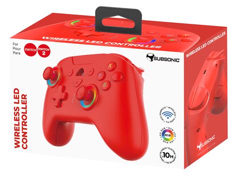 Wireless Led Controller For Switch 2 And Switch Red Subsonic
