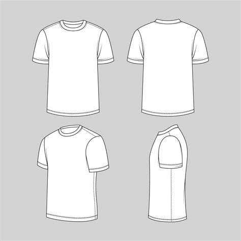 Outline White T Shirt Template Camisa Molde Moldes De Remeras Ropa