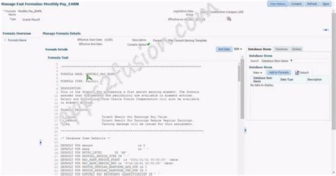 Oracle Fusion Payroll Formulas And User Defined Tables Part