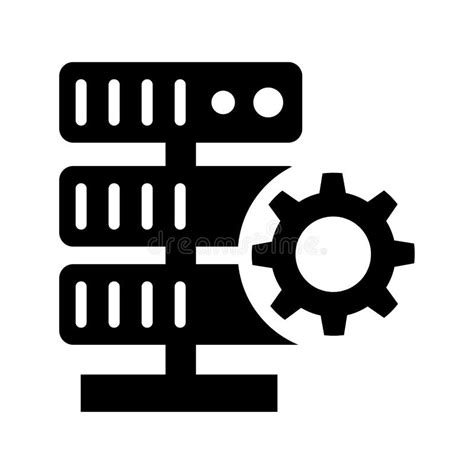 Database Configuration Setting Icon Black Vector Illustration Stock Vector Illustration Of