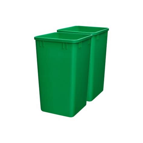 Rev A Shelf Polymer Replacement 27 Quart Trash Bin Green 2 Pack RV 1024 19 2 1 Piece Fred
