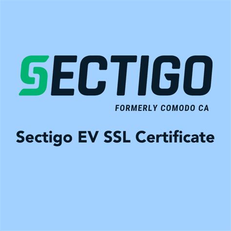 Sectigo Extended Validation Certificates EV SSL Certificates