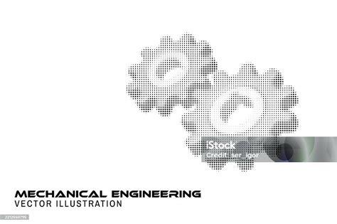 기계 공학 포스터 배너 하프톤 3d 오그휠 기어가 있는 전단지 템플릿 톱니 바퀴 설정 시스템 기술 지원 수리 최적화 및 워크플로우 개념 3차원 형태에 대한 스톡 벡터 아트