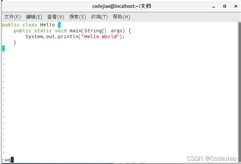 Linux Vi和vim编辑器(编写hellojava程序,三种模式的转换,常用快捷键练习)使用vim编写一个hello·java Csdn博客 Linux Vi和vim编辑器(编写hellojava程序,三种模式的转换,常用快捷键练习)使用vim编写一个hello·java Csdn博客