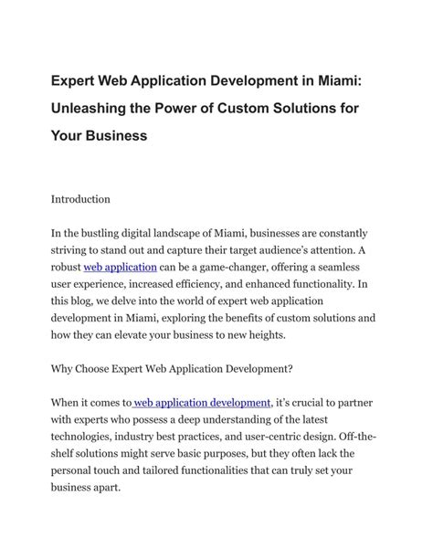 Ppt Expert Web Application Development In Miami Roi Apps Powerpoint