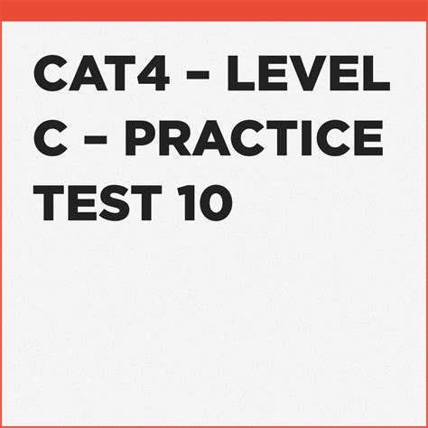 Cat4 Level C Practice Test 10 Highly Accurate Level C Cat Resource