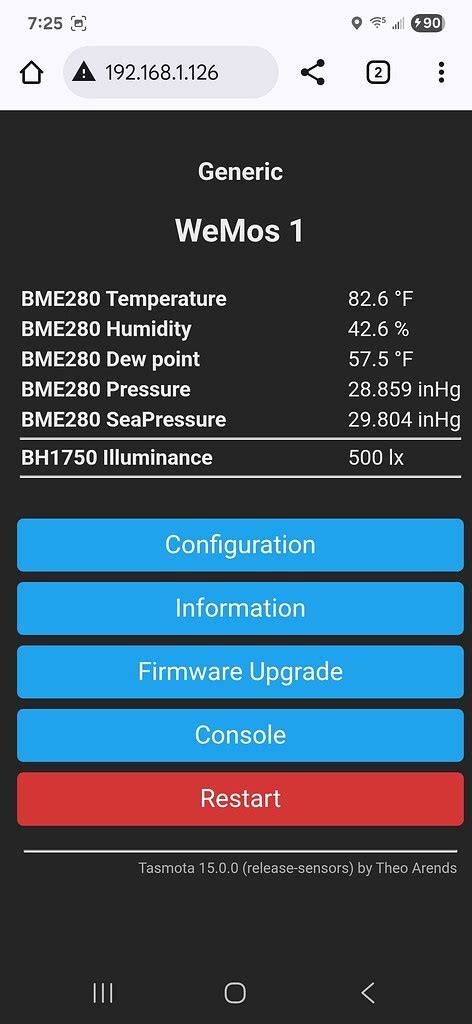 Tasmota Atmospheric Pressure Parameter ⚙️ Custom Apps And Drivers