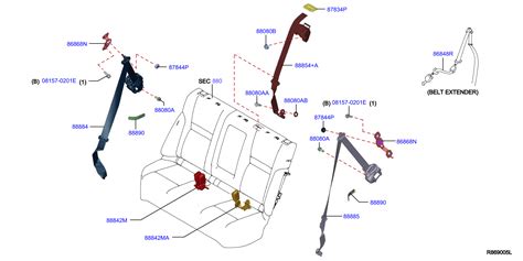 Servizio Nissan Rogue Seat Belts Used Single Stage Seat Belt Repair