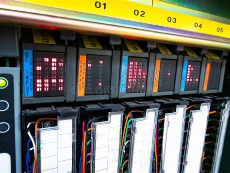 plc with status led stock image image of industrial 129379319