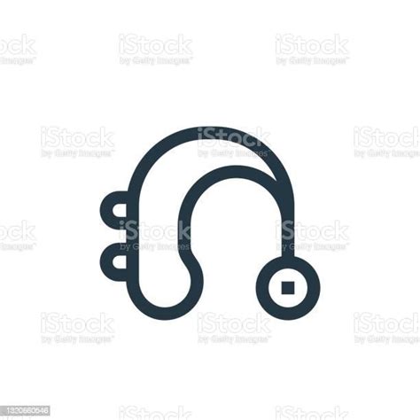 간호 개념에서 보청기 아이콘 벡터 보청기 편집 가능한 스트로크의 얇은 선 그림 웹 및 모바일 앱 로고 인쇄 미디어에 사용하기 위한 보청기 선형 사인 건강관리와 의술에 대한