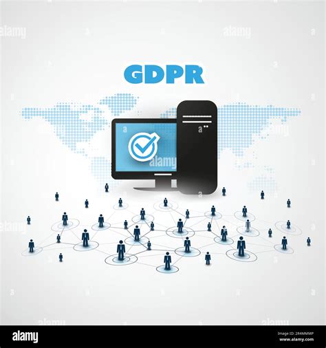 Eu General Data Protection Regulation Gdpr Design Concept Rules To Comply For Secure