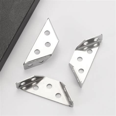 Missyou เหล็กฉากยึดมุม Diy เหล็กฉากตัวเจาะรู สําหรับเฟอร์นิเจอร์ ประตู ตู้ ผนัง Stainless Steel
