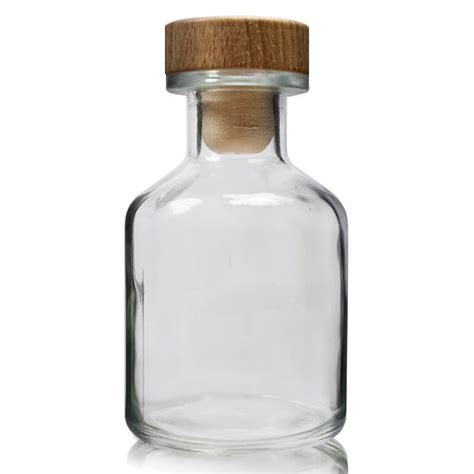 100ml Clear Glass Diffuser Bottle With Cork Ampulla Ltd