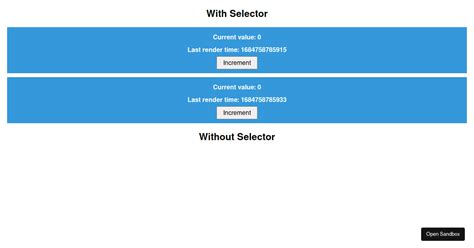 react use context selector demo forked codesandbox