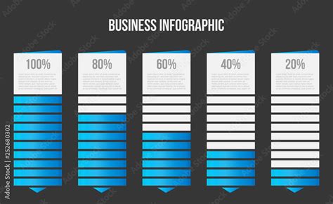 creative vector illustration of columns bar chart comparison table