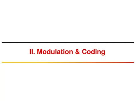 Ppt Ii Modulation And Coding Powerpoint Presentation Free Download